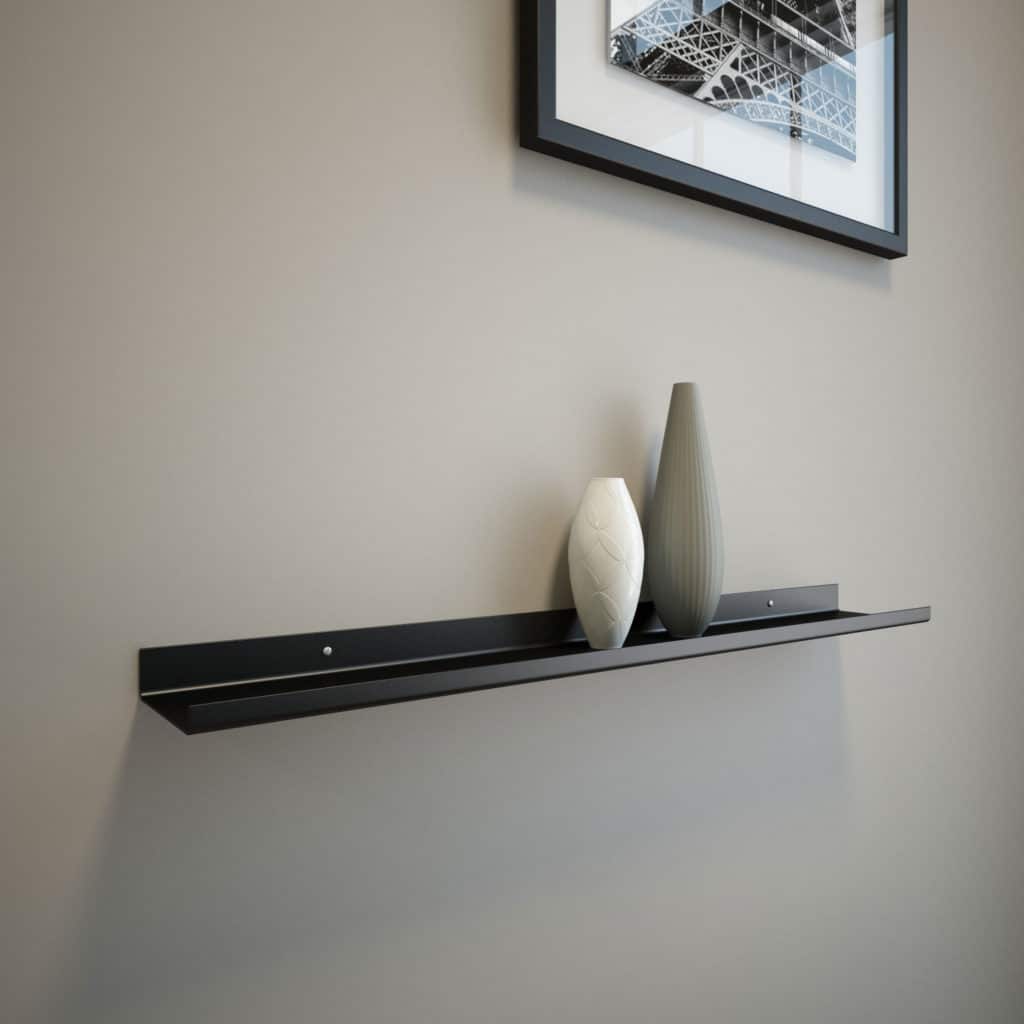 Black Powder Coated Floating Ledge 18" x 2"deep - Floating Ledge